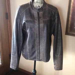 Maurices Jackets & Coats | Brown Genuine Leather Faux Suede | Poshmark